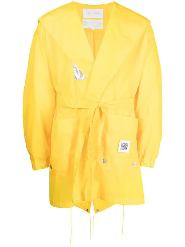 FUMITO GANRYU Reflective Panel Hooded Raincoat