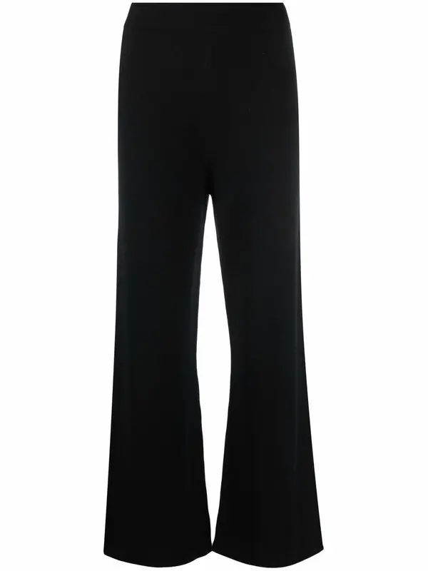 PAULA Ribbed Cashmere Trousers - Black