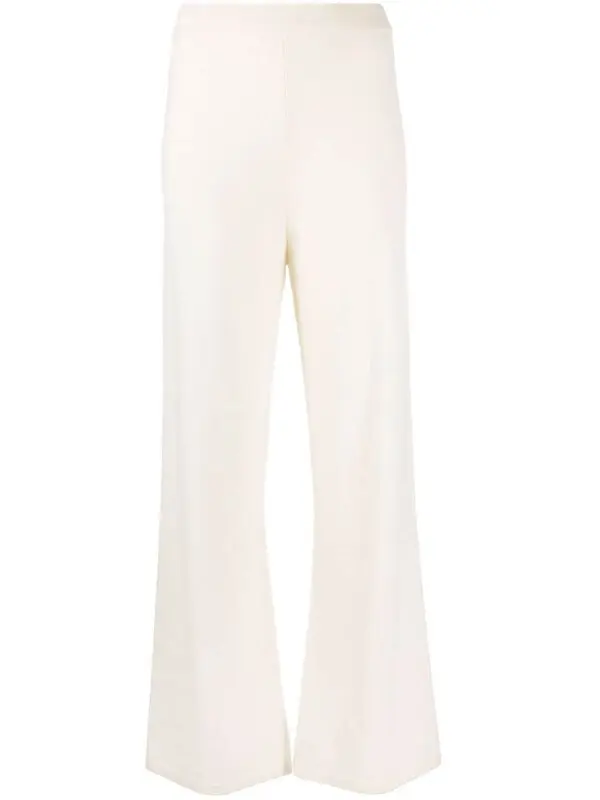 PAULA Ribbed Cashmere Trousers - Neutrals