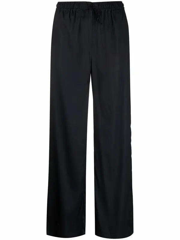 PAULA Stretch-silk Trousers - Black