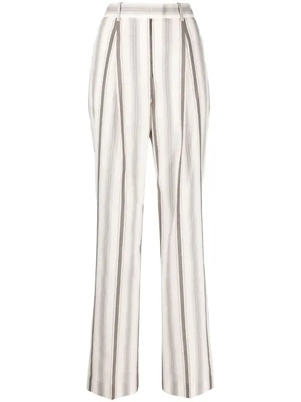 Fabiana Filippi Stripe-print Straight-leg Trousers