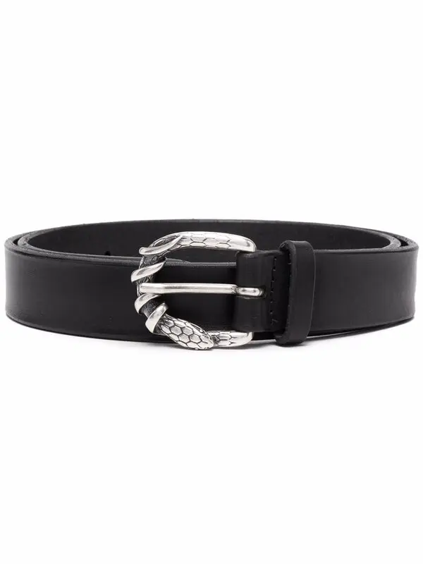 ORTIGNI Snake-buckle Leather Belt