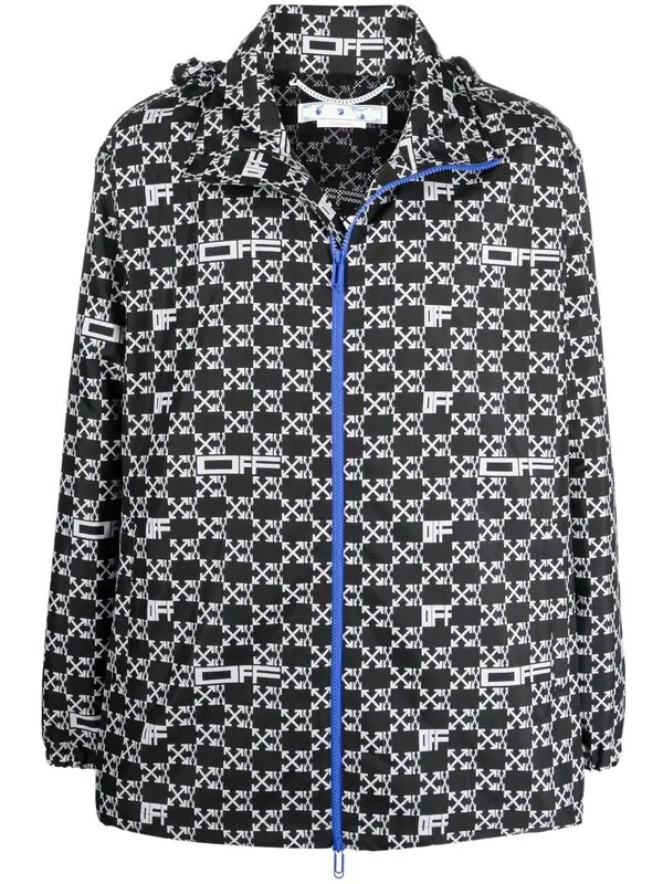 Off-White All-over Logo Windbreaker