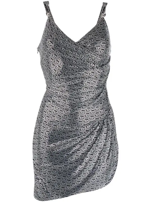 Philipp Plein Crystal-embellished Mini Dress - Black