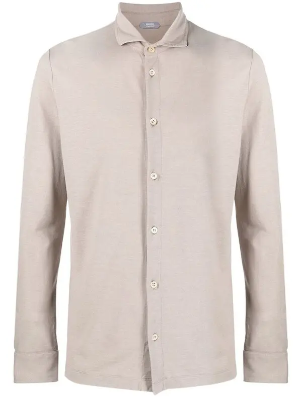 ZANONE Slim-cut Button-down Shirt - Neutrals