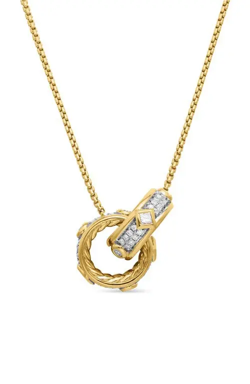 David Yurman Modern Renaissance Double Pendant Necklace - 18k Yellow Gold