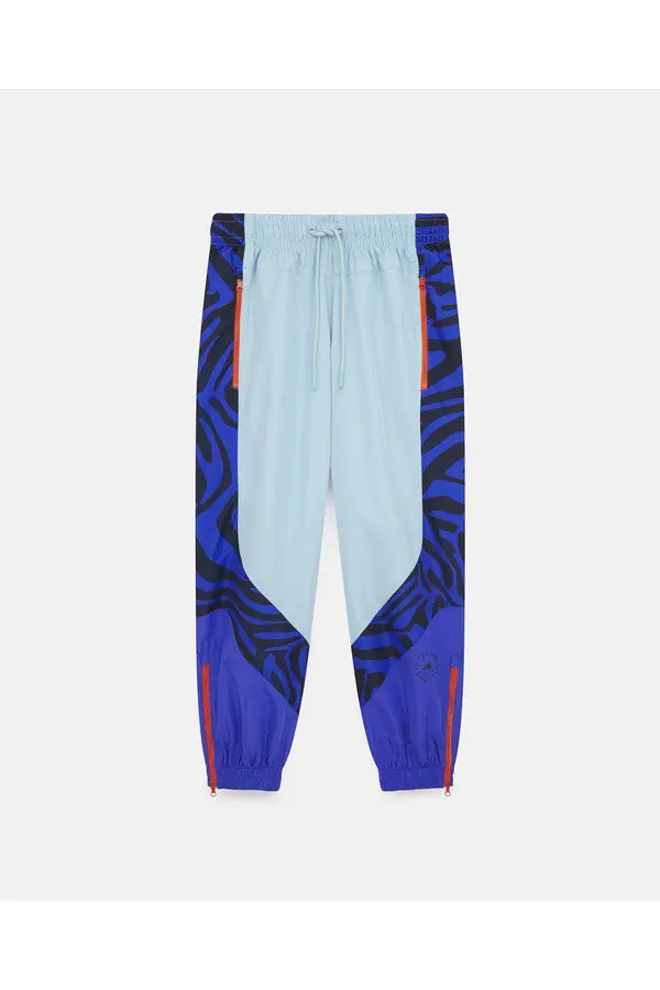 Buy Adidas By Stella McCartney Woven Trackpants Animal Print - Blue At ...