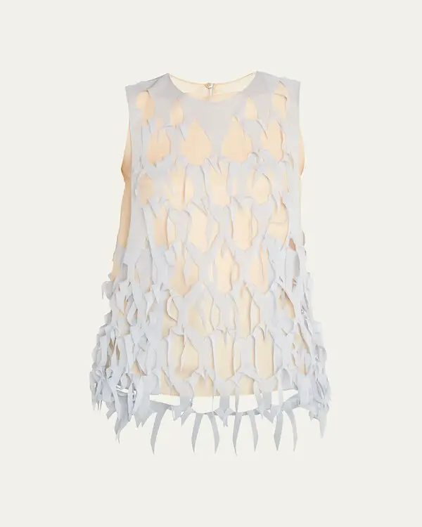 Maison Margiela Lasercut Netter Tank Top - Sky/Blue | Editorialist