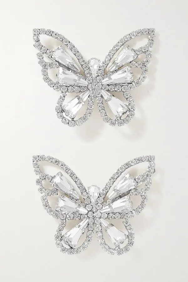 Alessandra Rich Crystal Hair Slides (clips) Hair accessory Alessandra Rich Silver in Metal - 34640940 main image 3