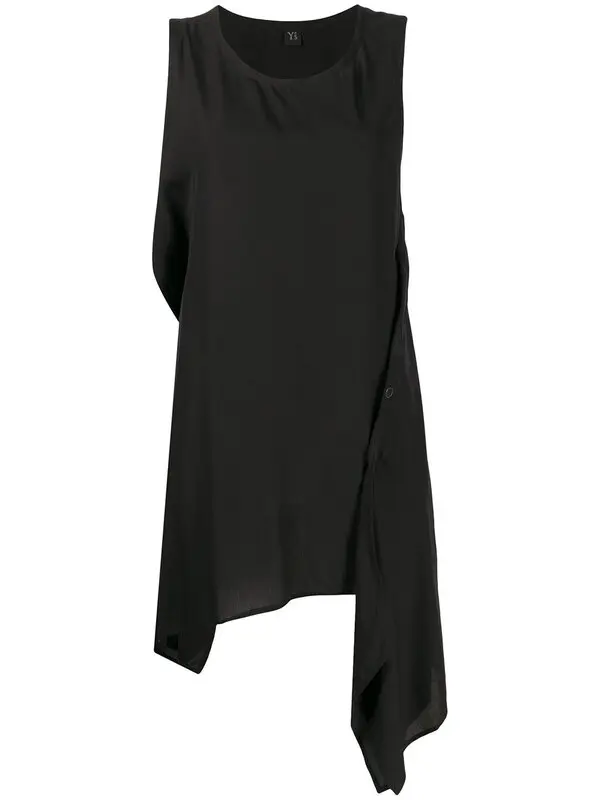 Y’s Sleeveless Draped-hem Top