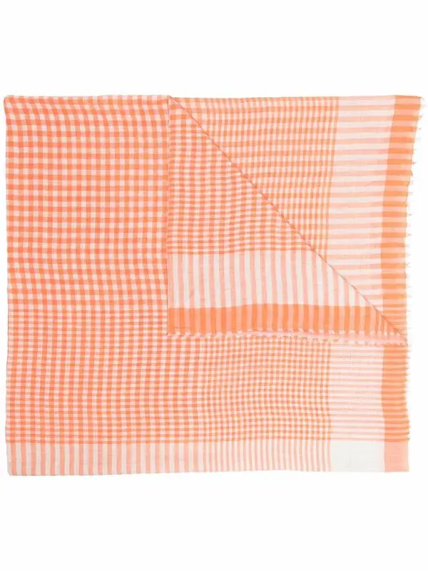 Faliero Sarti Check Pattern Scarf