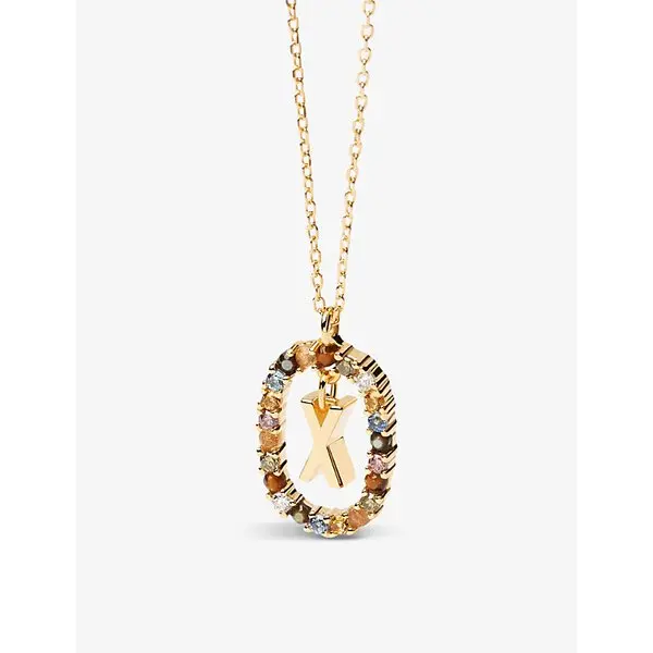 PDPAOLA Initial X Pendant Necklace - Gold