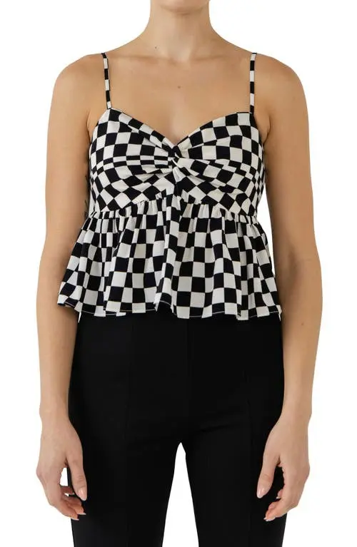 GREY LAB Checker Print Camisole