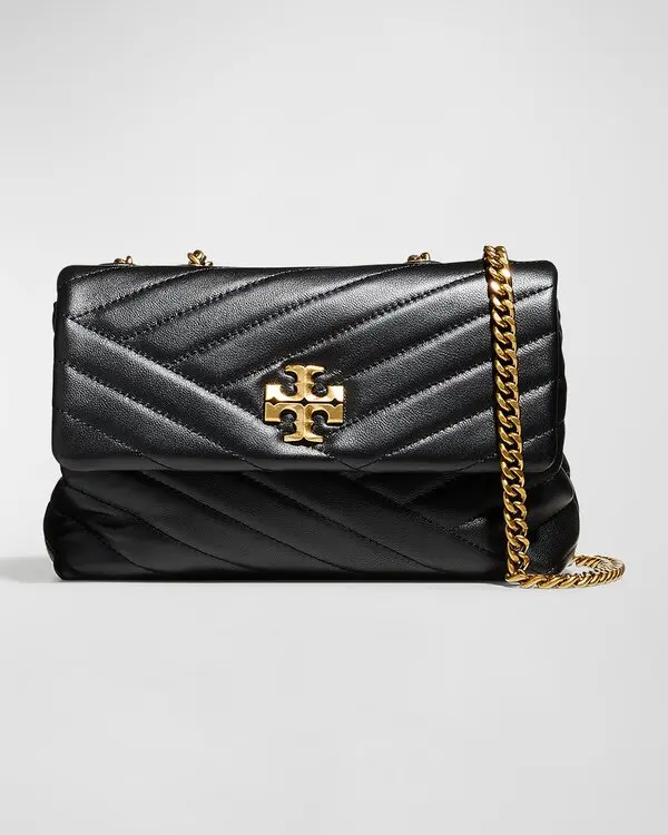 Tory Burch Kira Chevron Small Convertible Shoulder Bag - Black