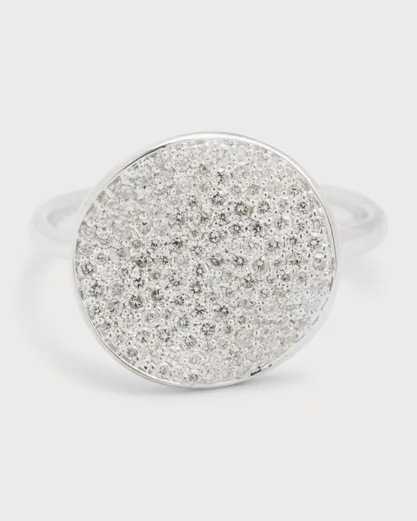 Ippolita Sterling Silver Flower Disc Ring With Diamonds - Diamond