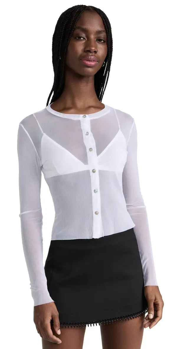 Only Hearts Tulle Cardigan - White