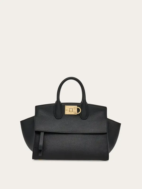 FERRAGAMO Studio Soft Top Handle Bag - Black