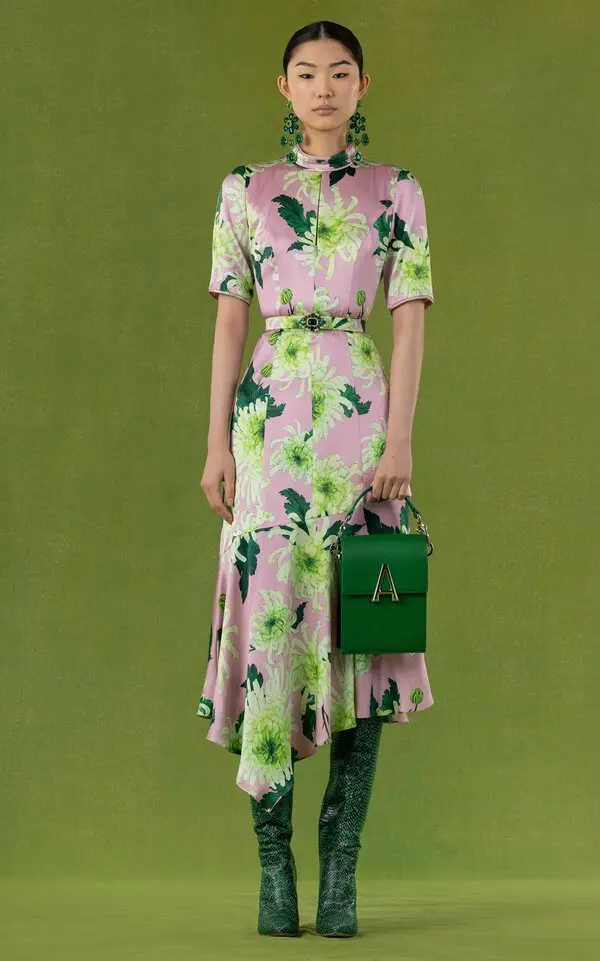 andrew gn green dress Andrew GN crystal embellished crepe gown, green – Plus One Dress Hire main image 1