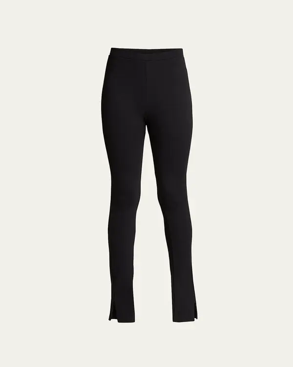 TOTÊME Zip-cuff Viscose Leggings - Black