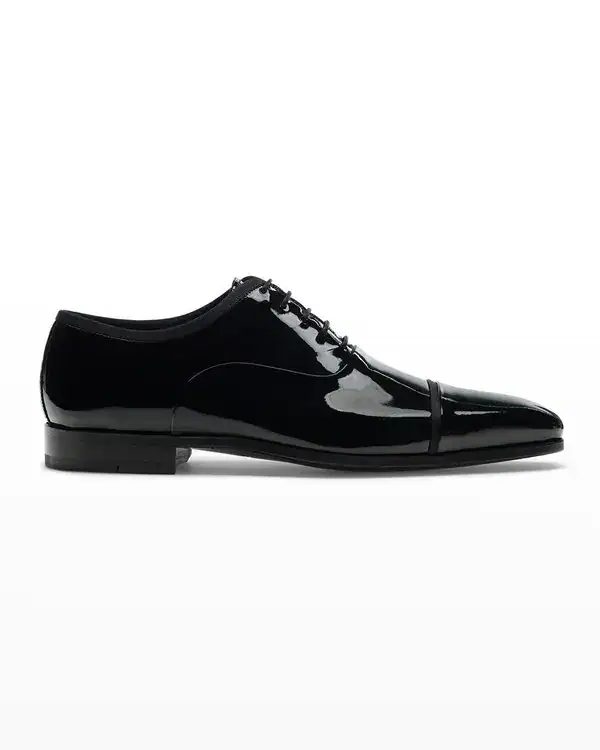 Magnanni Jadiel Patent Cap-Toe Oxfords Black Patent Editorialist
