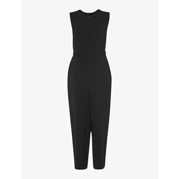Whistles Josie Zip-front Woven Jumpsuit - Black