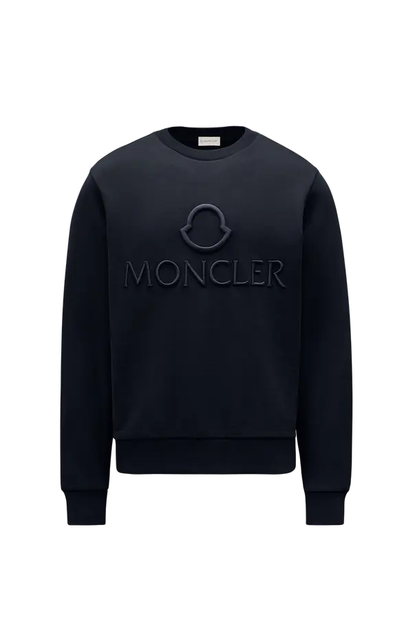 Moncler Men Moncler Logo Outline Embroidered Sweatshirt - Black ...
