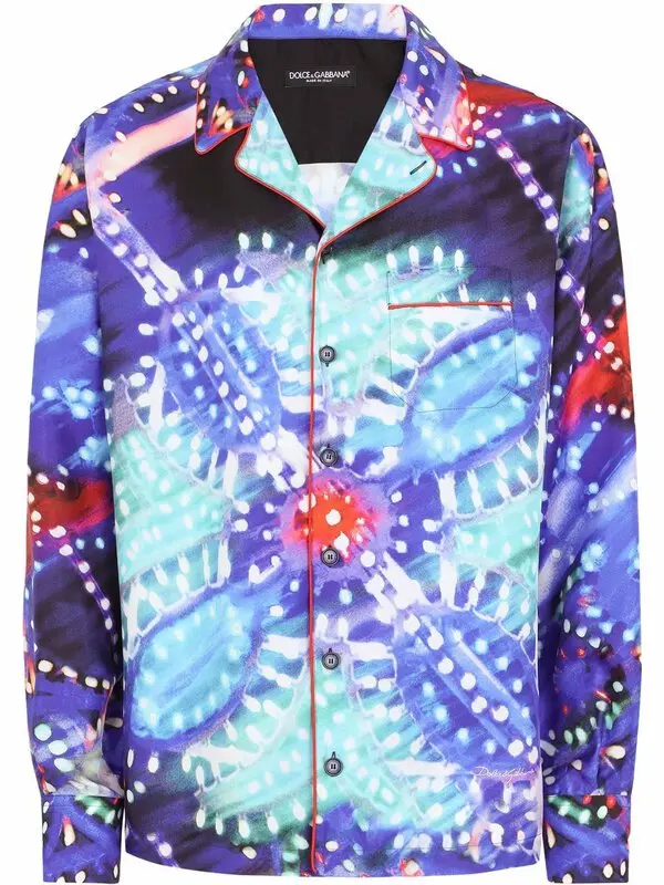 Dolce & Gabbana Psychedelic Print Pyjama Shirt