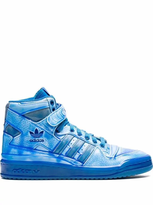 Adidas X Jeremy Scott Forum High-top Dipped Sneakers - Blue