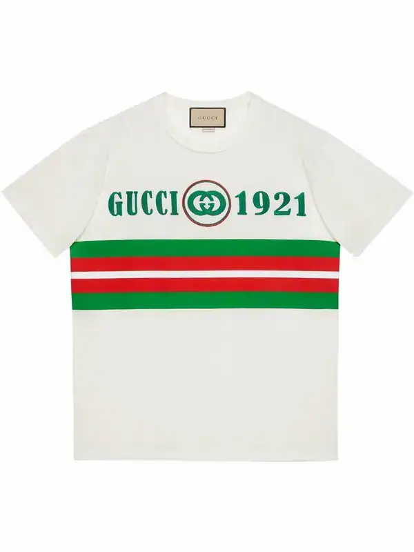 Gucci 1921 Embroidered T-Shirt - White | Editorialist