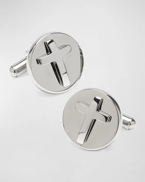 CUFFLINKS, INC. Cross Round Stainless Steel