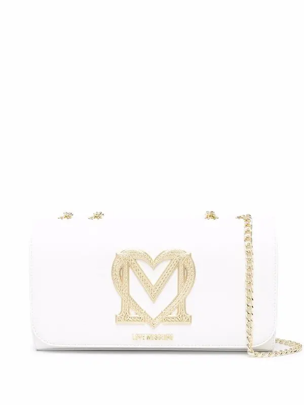 Buy Love Moschino Logoplaque Crossbody Bag White At 30 Off
