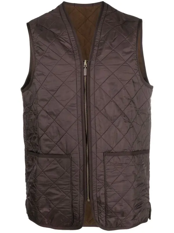 Barbour Quilted-finish Vest - Brown