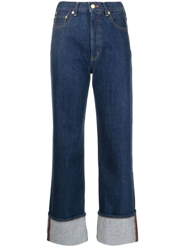 Tu Es Mon Tresor The Carnelian High-Rise Straight-Leg Jeans In 
