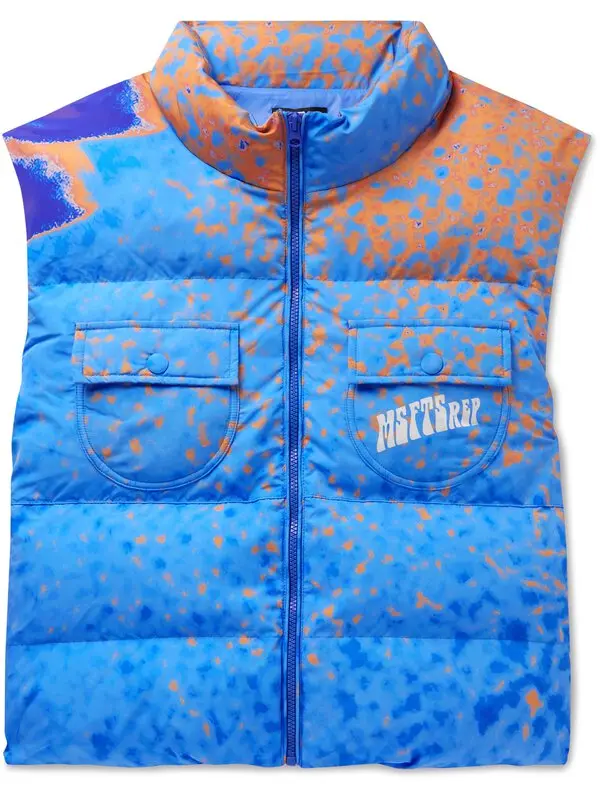 MSFTS Quilted Printed Padded Shell Gilet