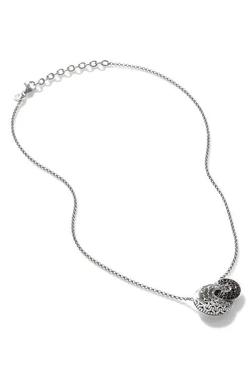 John Hardy Radial Pavé Pendant Necklace - Black