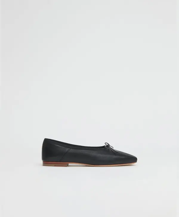 MANSUR GAVRIEL Square Toe Ballerina - Black