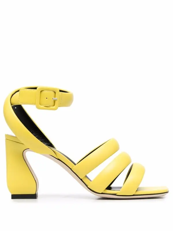 SERGIO ROSSI Triple-strap Leather Sandals