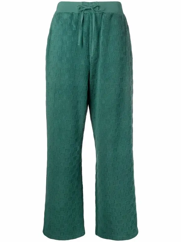 AMBUSH Monogram Jacquard Knitted Trousers - Green