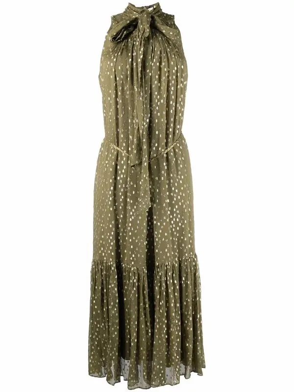 Zimmermann Polka Dot Sleeveless Dress In Green - 26% Off | Editorialist