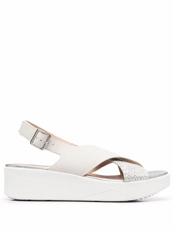 Geox Laudara Woven-strap Wedge Sandals