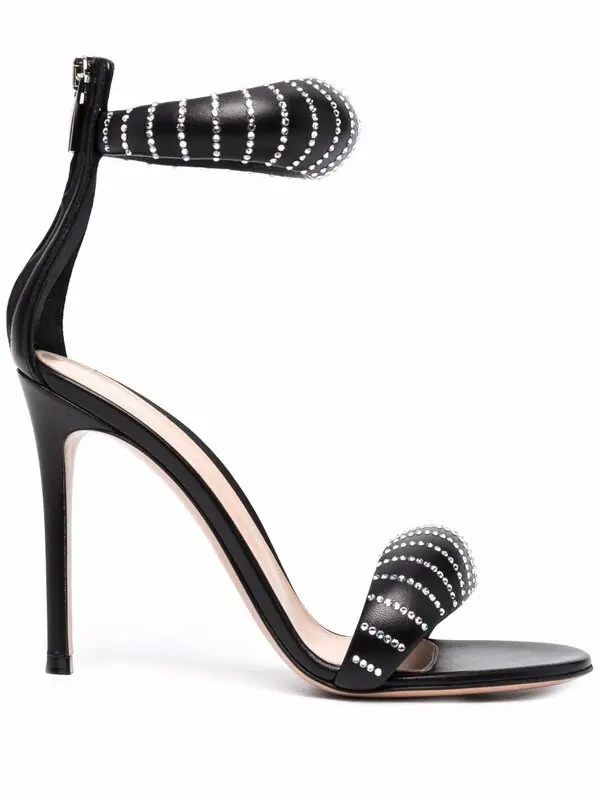 GIANVITO ROSSI Bijoux Crystal 105mm Sandals - Black