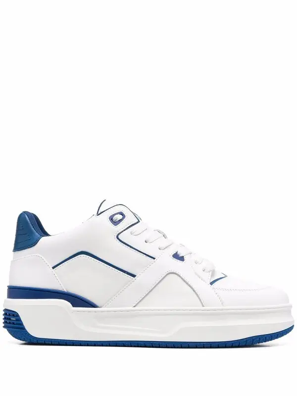 JUST DON Contrast Trim Sneakers - White