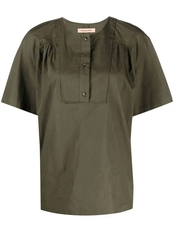YVES SALOMON Button-front T-shirt