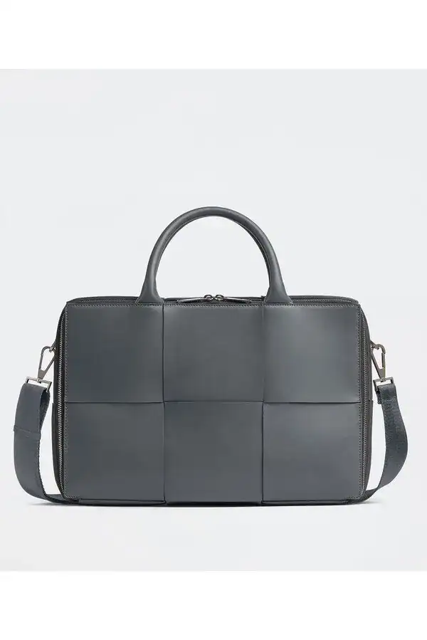 Bottega Veneta Arco Briefcase - Silver | Editorialist