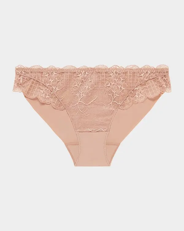 Simone Perele Reve Scalloped Lace Bikini Brief - Nude