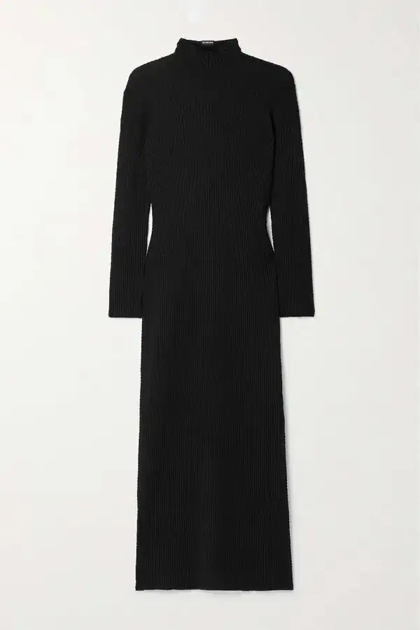 open lace back dress Jacquemus Size 40 Turtleneck Knit Maxi Dress - Luxury Used Designer Dresses main image 1