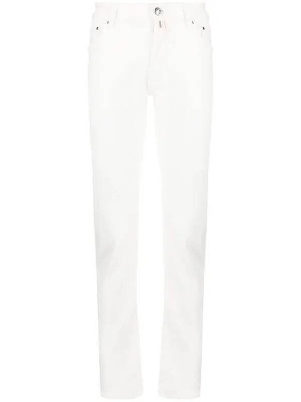 Jacob Cohen Slim-cut Trousers With Logo Patch