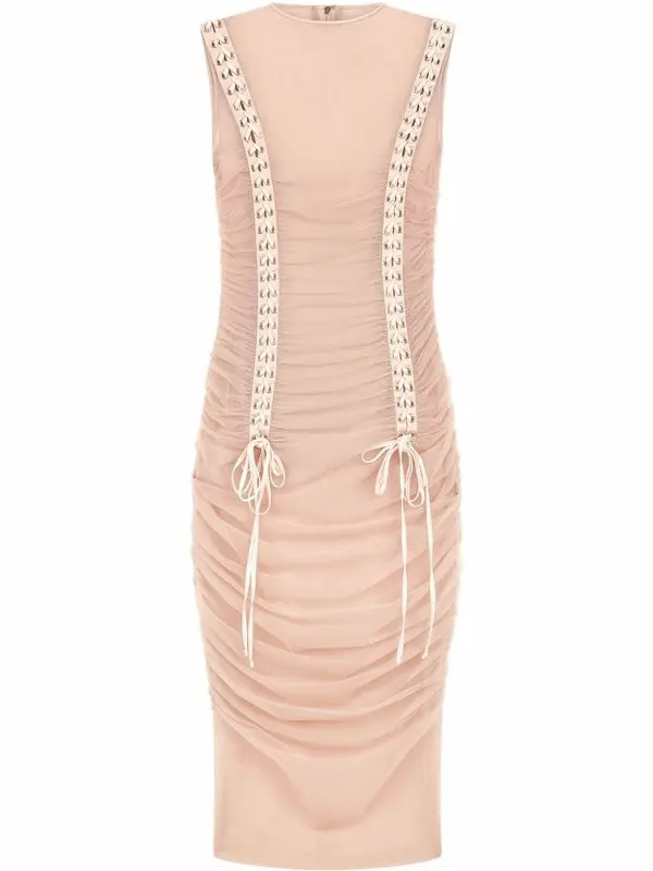 Dolce & Gabbana Draped Tulle Midi Dress