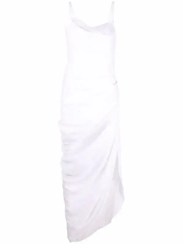 Jacquemus La Robe Saudade Longue Dress White 53% Off
