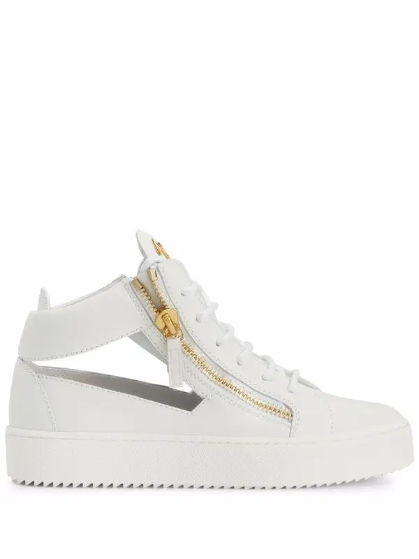 GIUSEPPE ZANOTTI Kriss Cut-out Sneakers - White